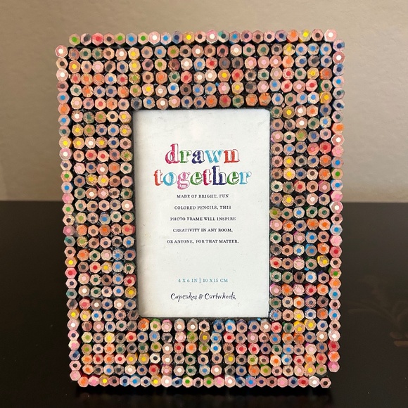Drawn Together | Accents | Colored Pencil Picture Frame Nwot Fits 4x6 ...